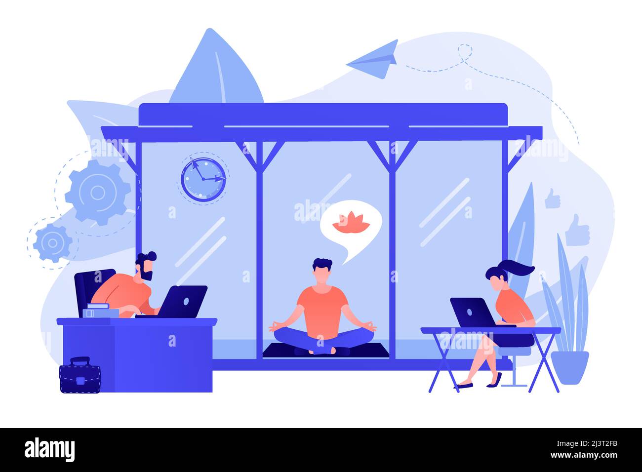 Break room relaxing work Stock Vector Images - Alamy