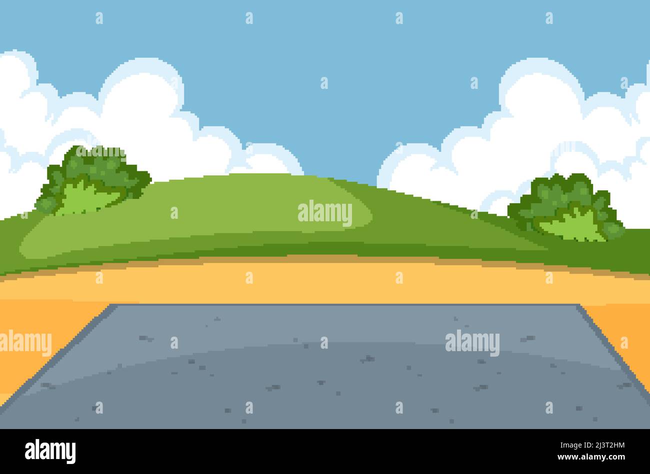 Empty yard outdoor scene illustration Stock Vector Image & Art - Alamy