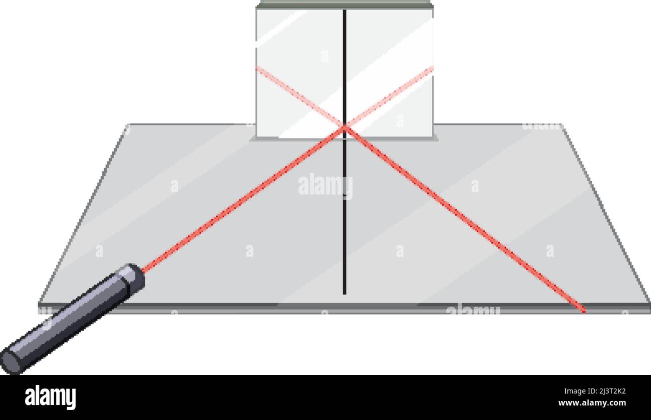 Reflection of light for science learning illustration Stock Vector ...