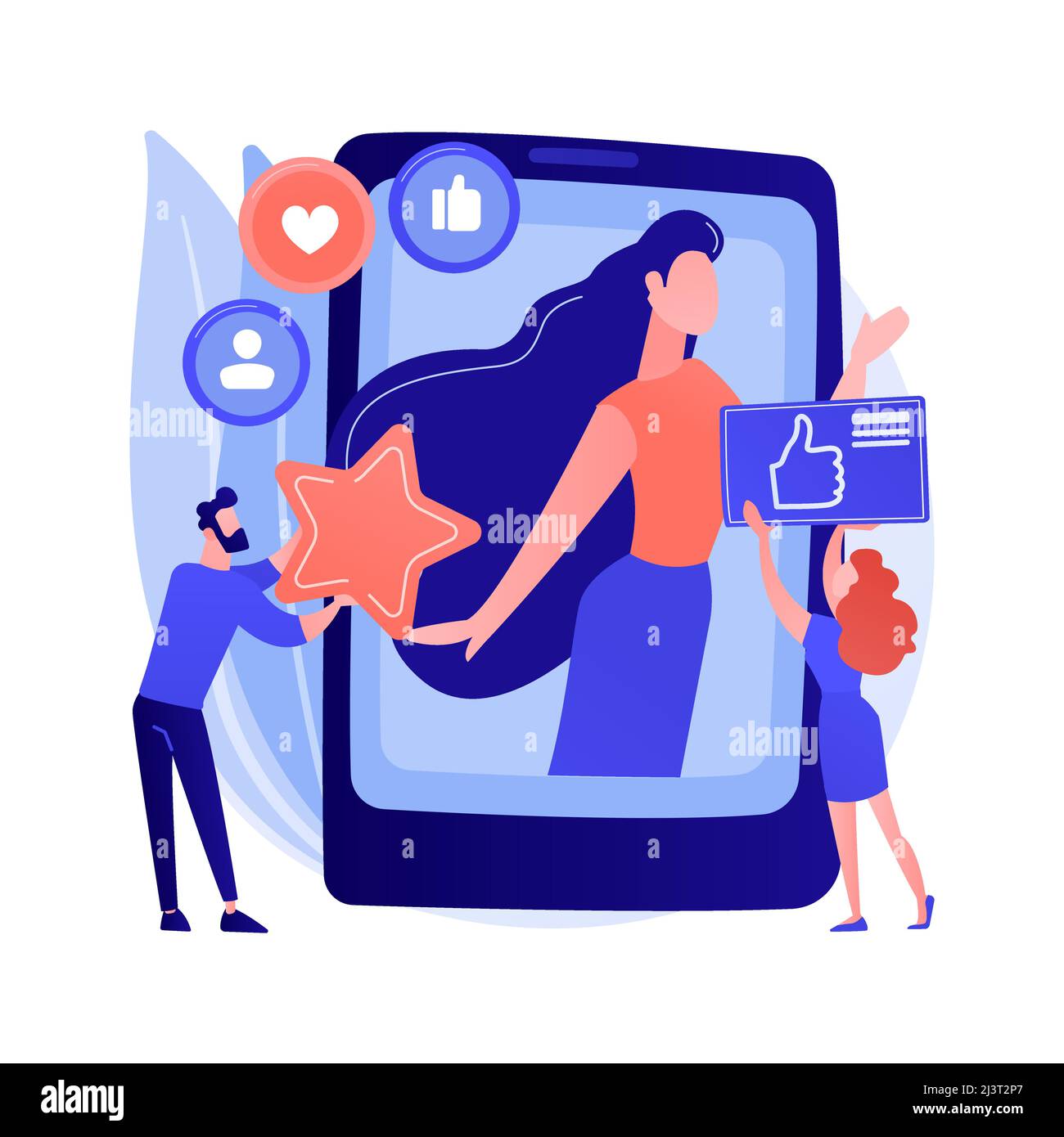 Social media star abstract concept vector illustration. Influencer ...
