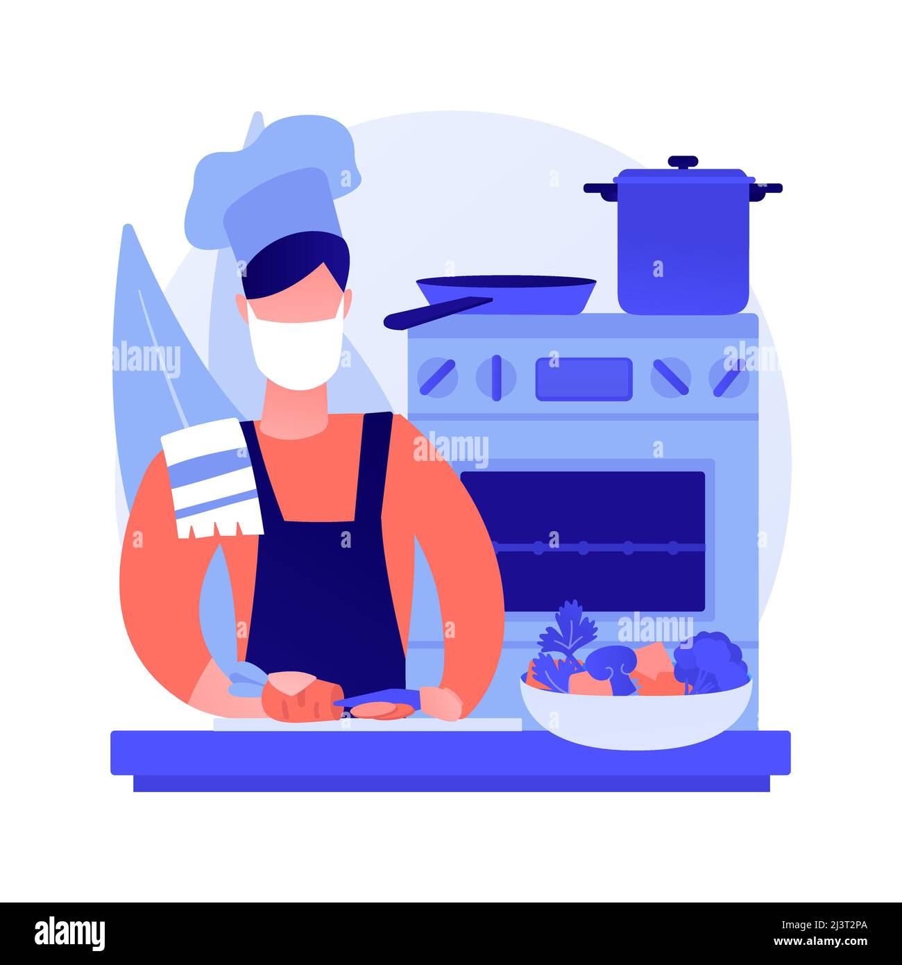 Quarantine cooking abstract concept vector illustration. Family recipe ...