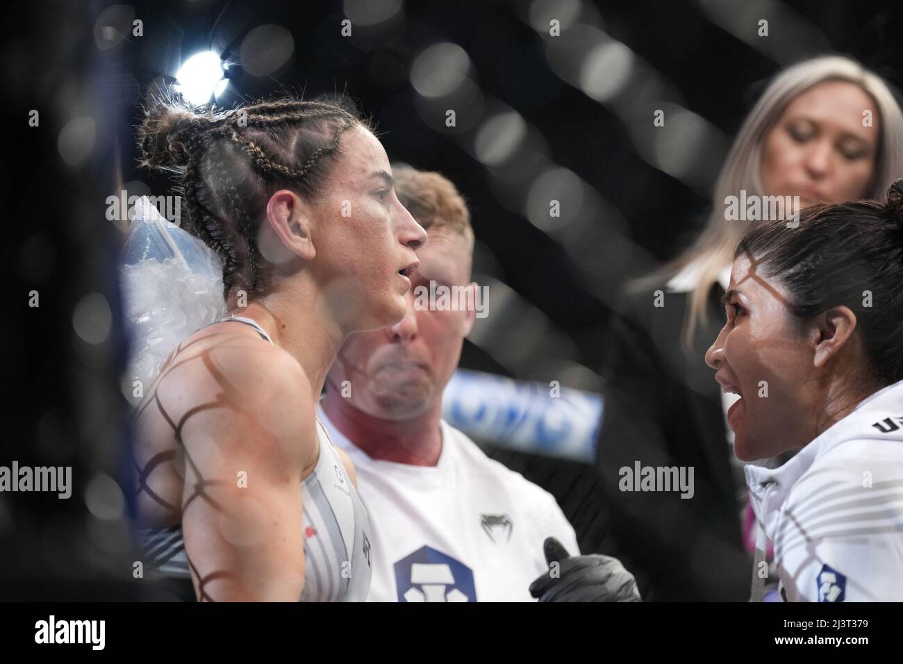 JACKSONVILLE, FL - APRIL 9: Tecia Torres stands in her corner between ...