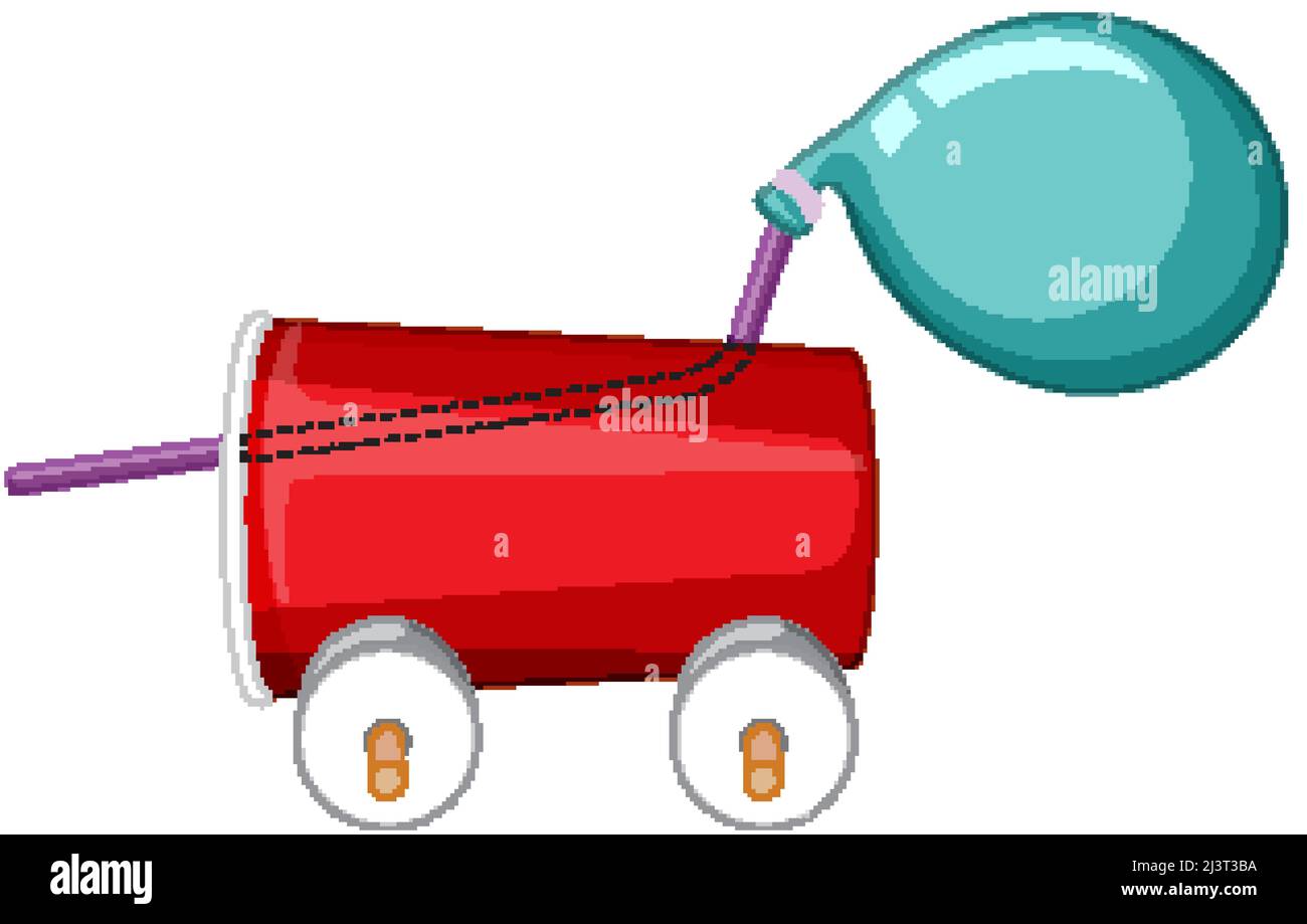 Science experiment on force and motion illustration Stock Vector Image ...