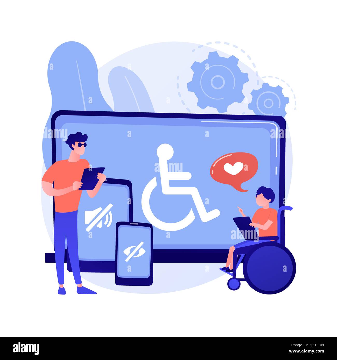 Electronic accessibility abstract concept vector illustration ...