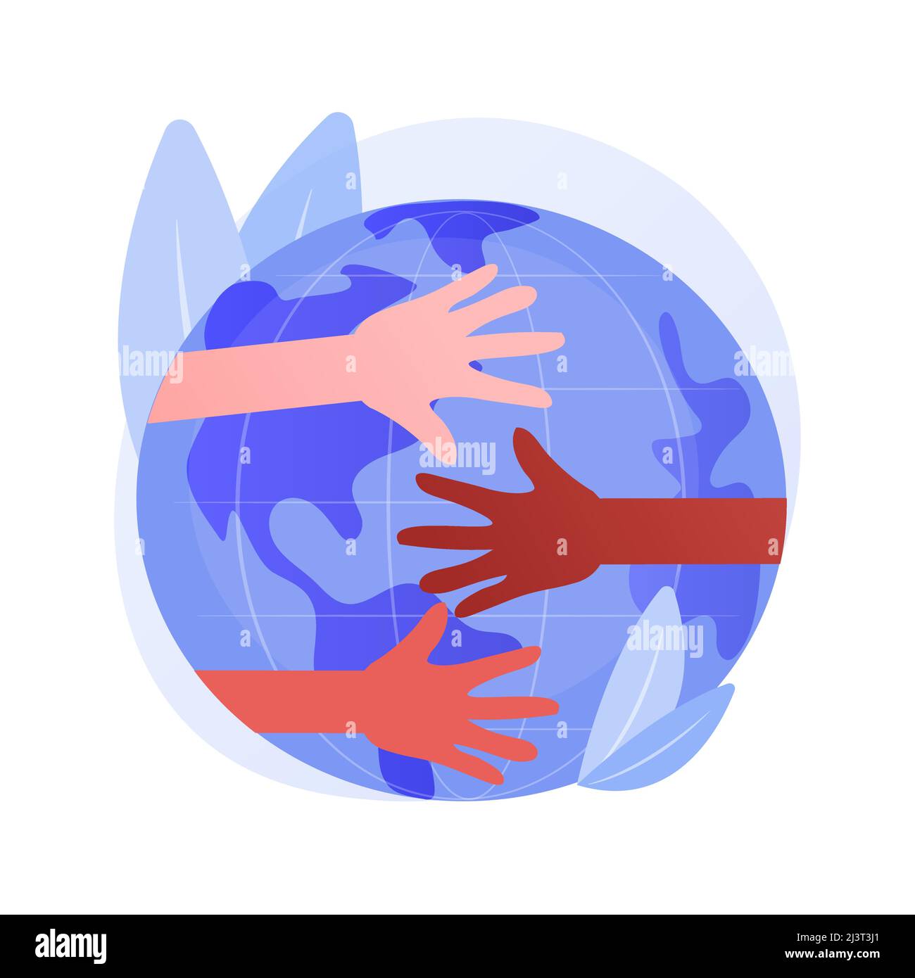 Race abstract concept vector illustration. Racial discrimination, human rights, skin color ...