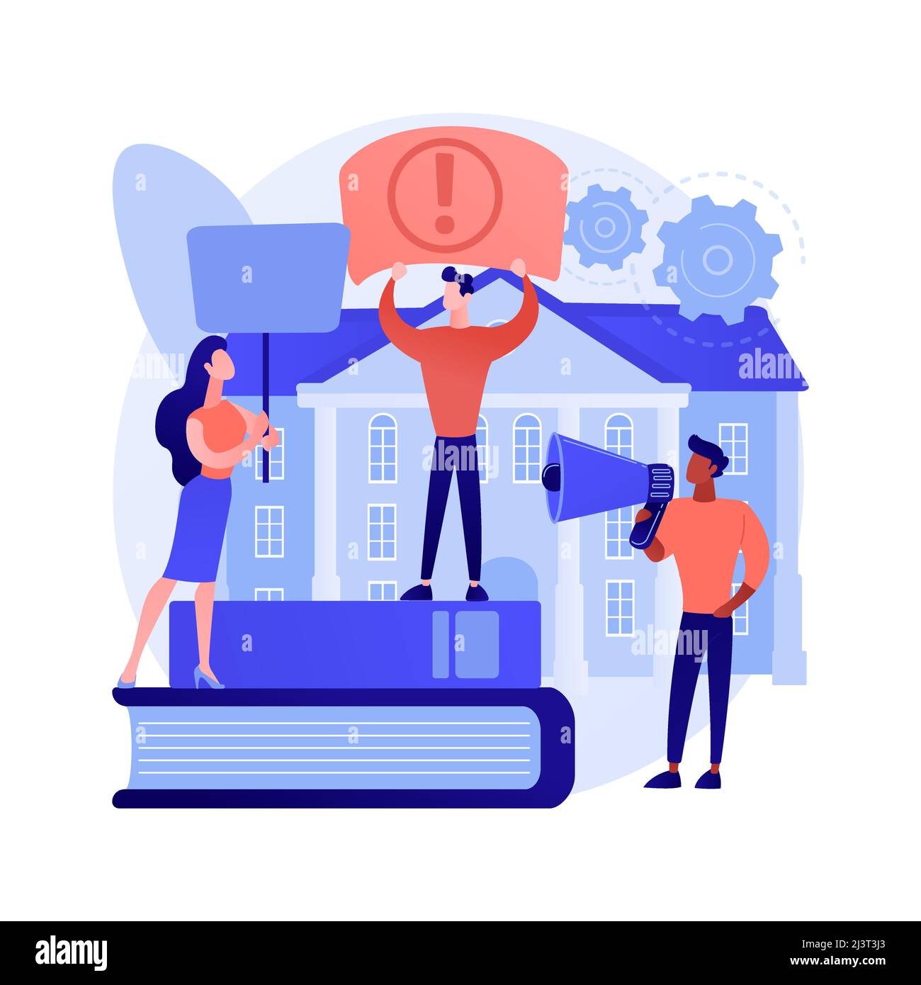 Student activism abstract concept vector illustration. Campus activism ...