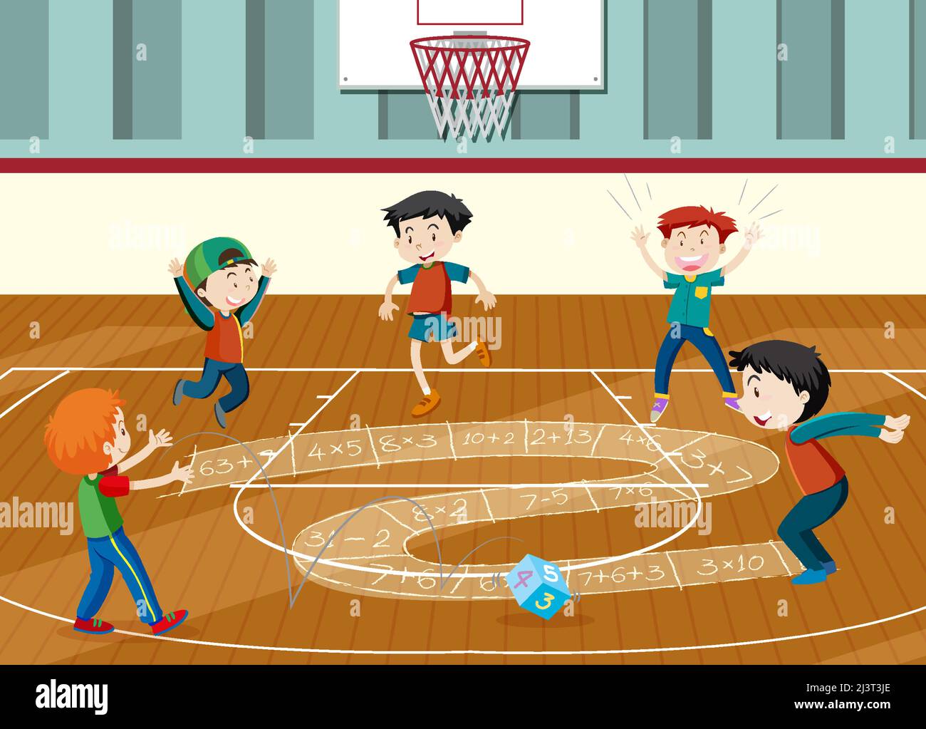 Kids doing physical activity illustration Stock Vector Image & Art - Alamy