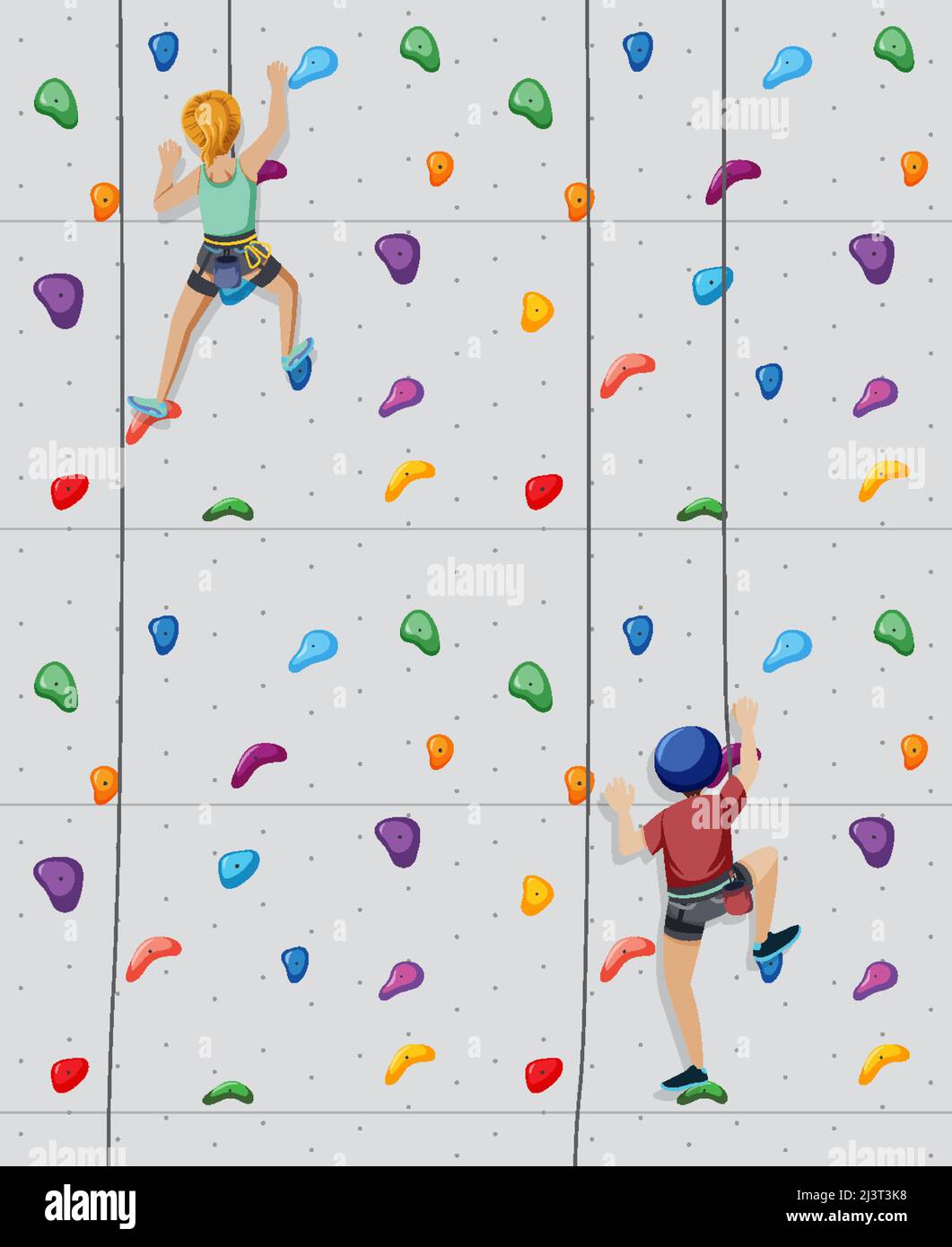 Indoor rock climbing gym illustration Stock Vector Image & Art - Alamy