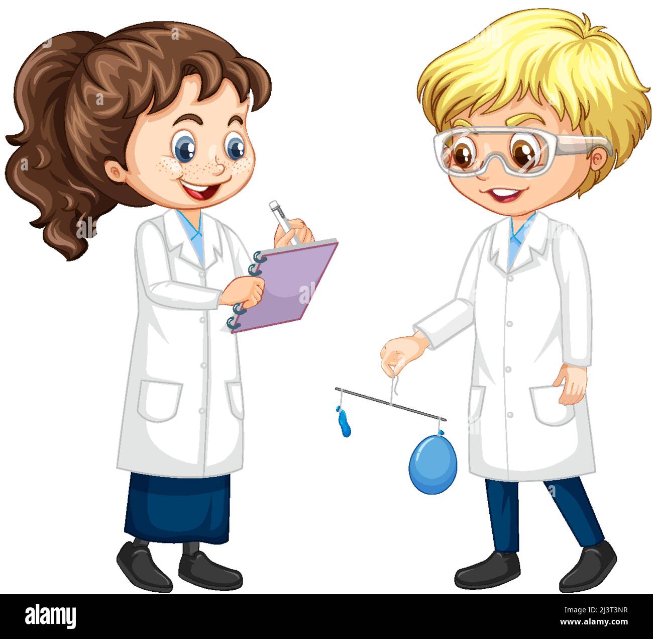 Scientist kids cartoon character illustration Stock Vector Image & Art ...