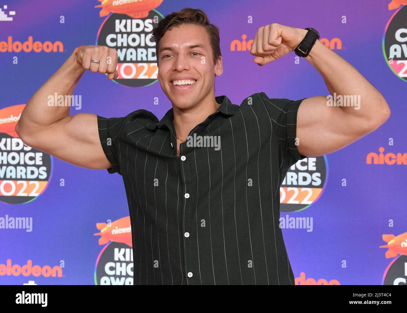 Joseph Baena arrives at the 2022 Nickelodeon Kid's Choice Awards held ...