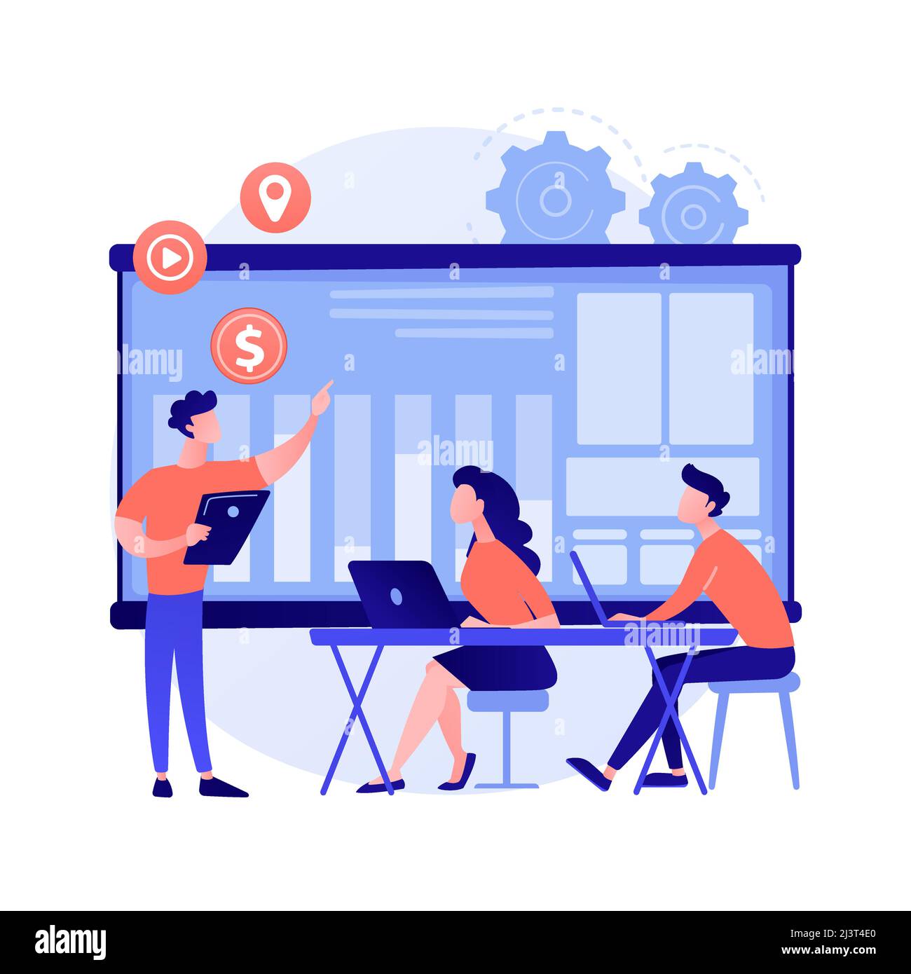 Group meeting. Corporate collaboration. Colleagues on office. Strategy ...