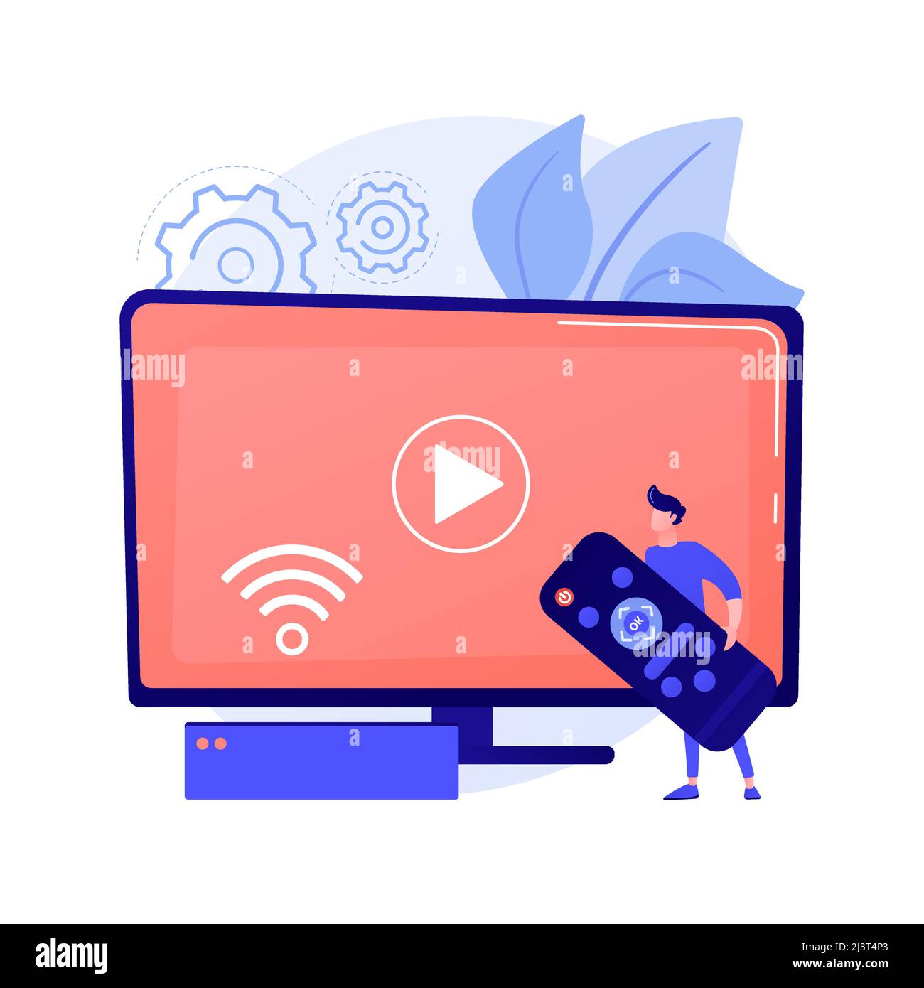 Remote control. Streaming media, home networking access idea ...