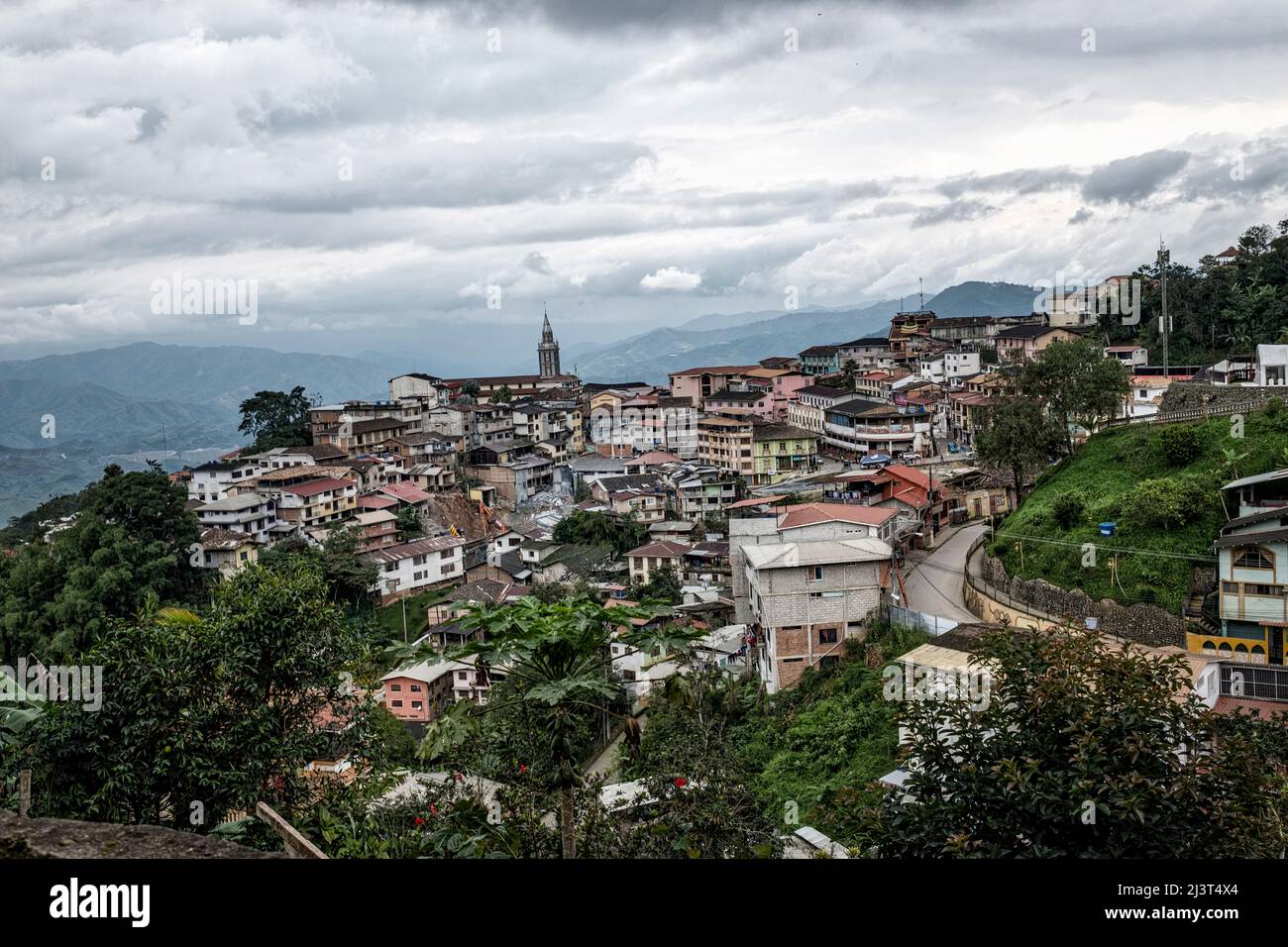Zaruma, city destroyed by illegal mining, Ecuador Stock Photo - Alamy