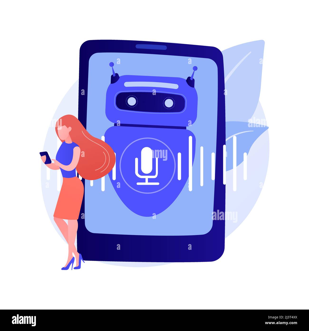 Chatbot voice controlled virtual assistant abstract concept vector ...