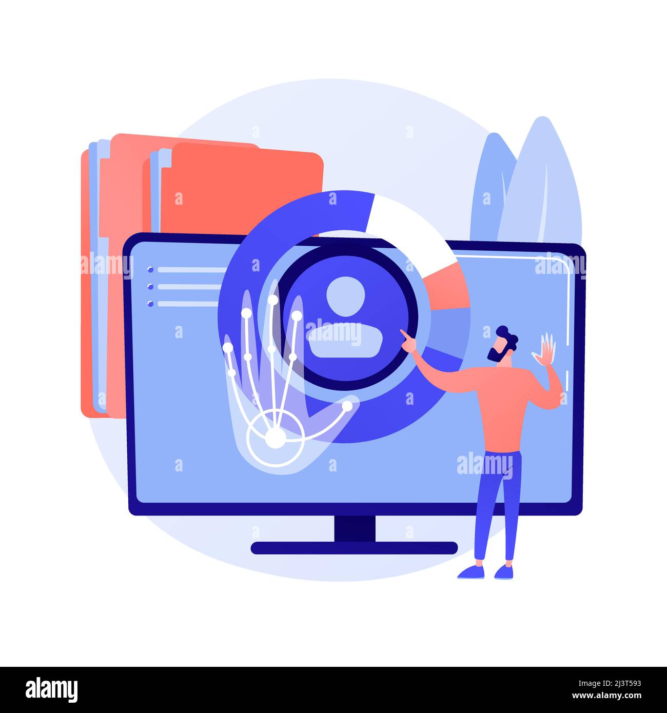 Gesture recognition abstract concept vector illustration. Remote ...