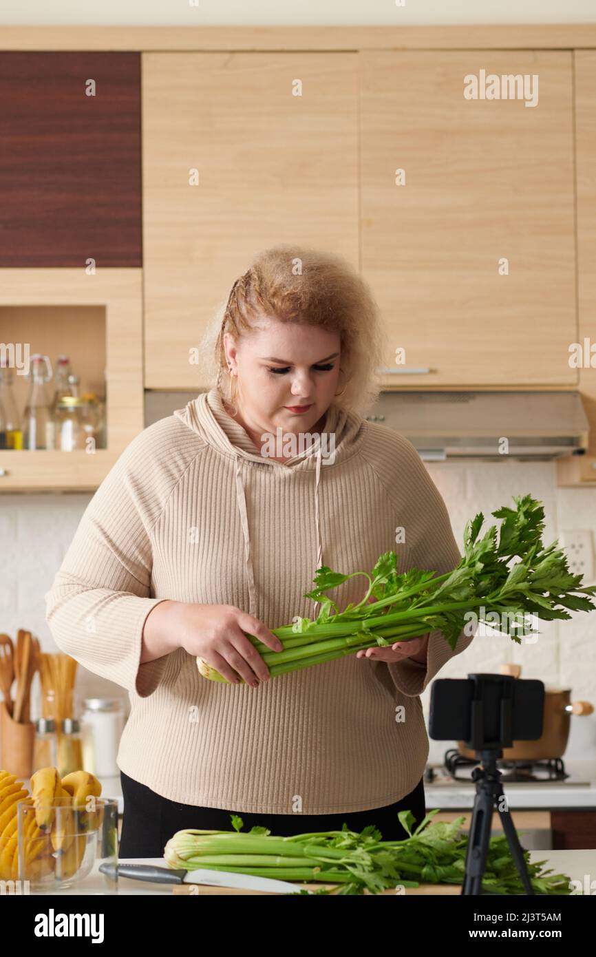 Curvy female blogger hi-res stock photography and images - Alamy