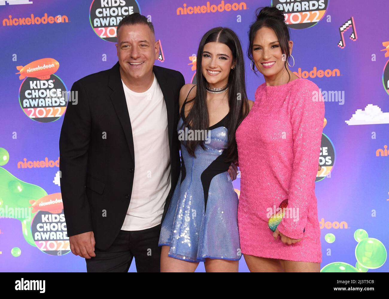 (L-R) Marc D'Amelio, Charli D'Amelio and Heidi D'Amelio arrives at the ...