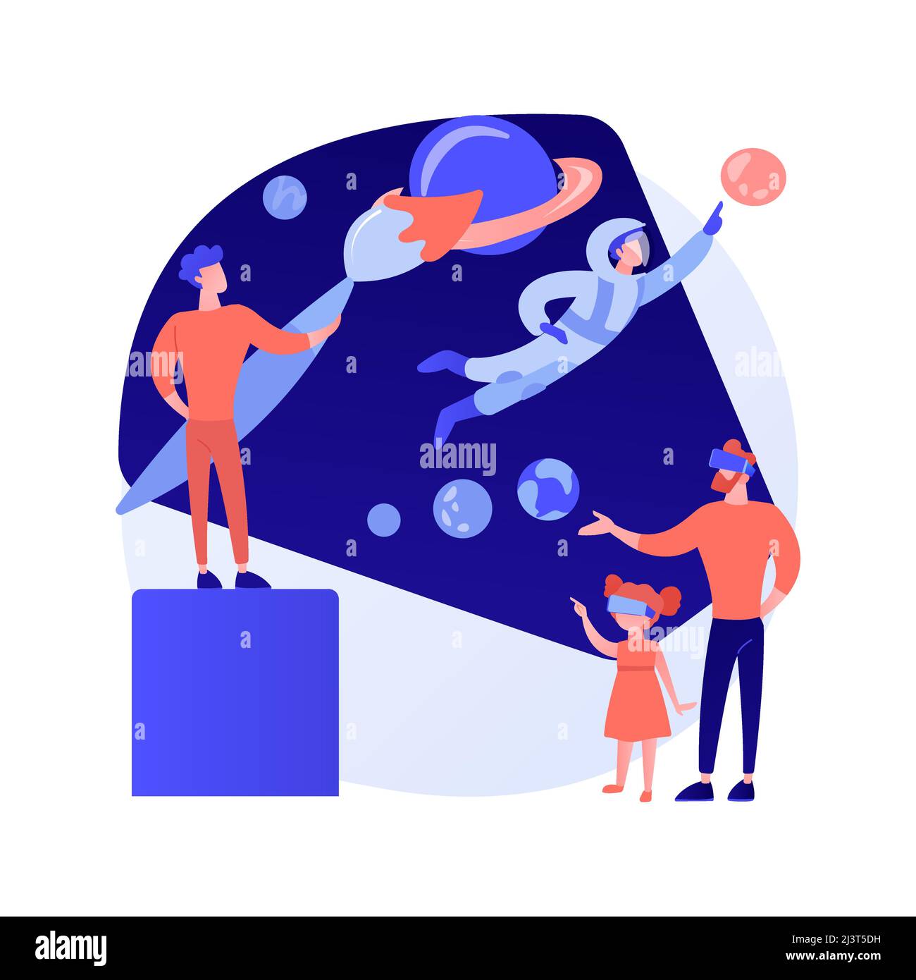 Virtual world development abstract concept vector illustration ...