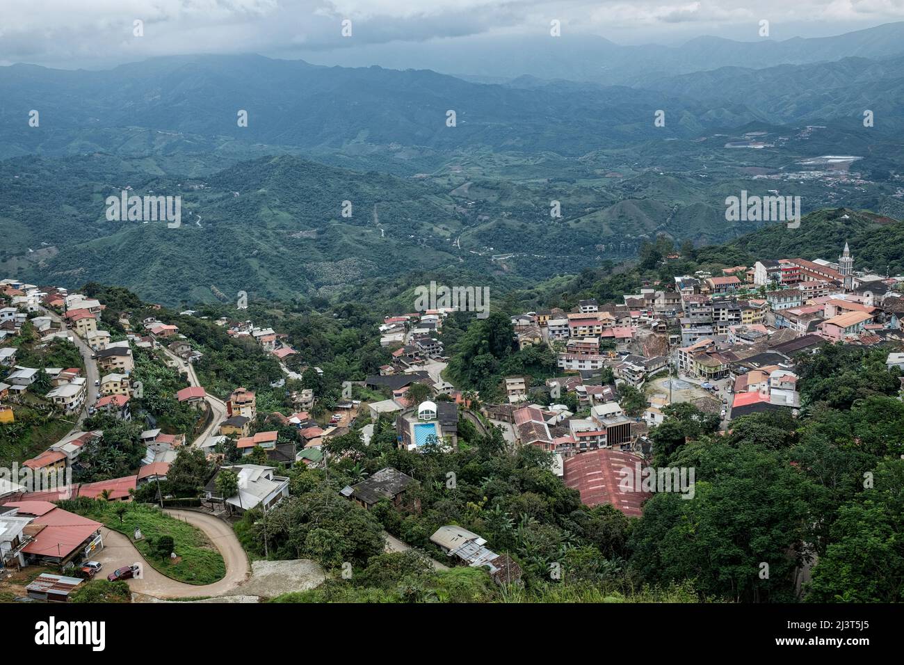 Zaruma, city destroyed by illegal mining, Ecuador Stock Photo - Alamy