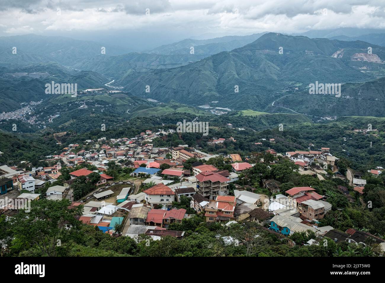 Zaruma, city destroyed by illegal mining, Ecuador Stock Photo - Alamy