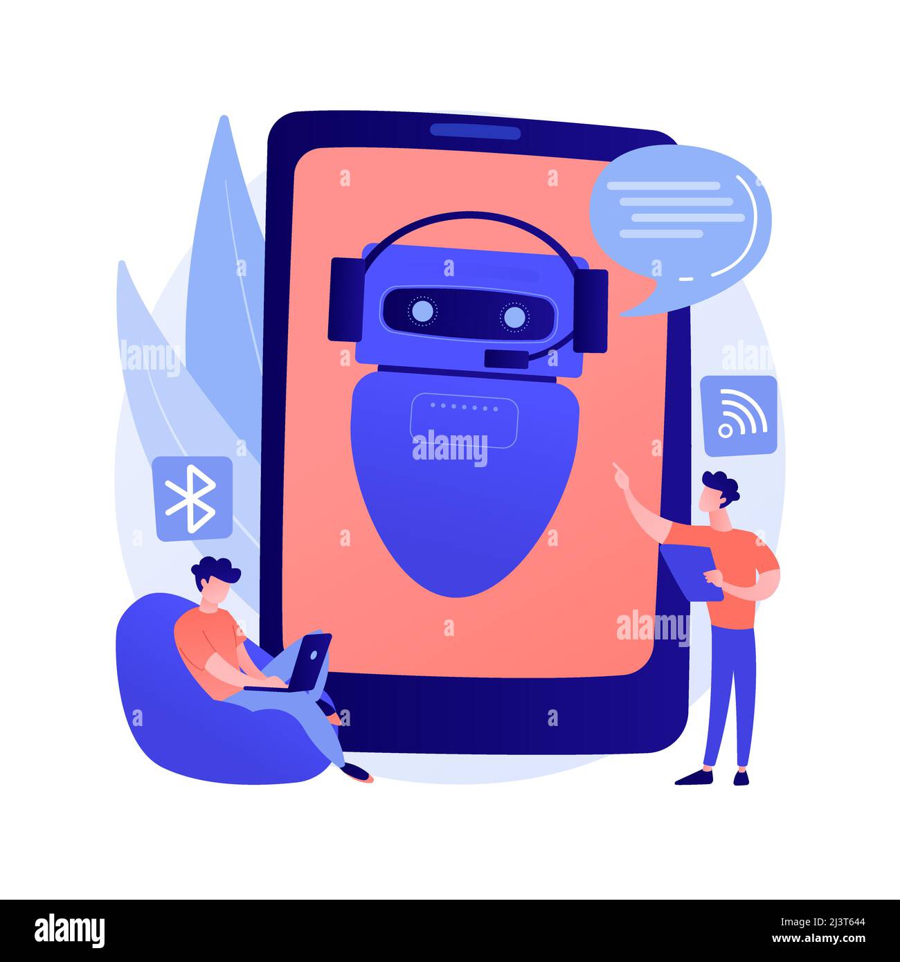 Chatbot Virtual Assistant Abstract Concept Vector Illustration Internet Online Smart Robot