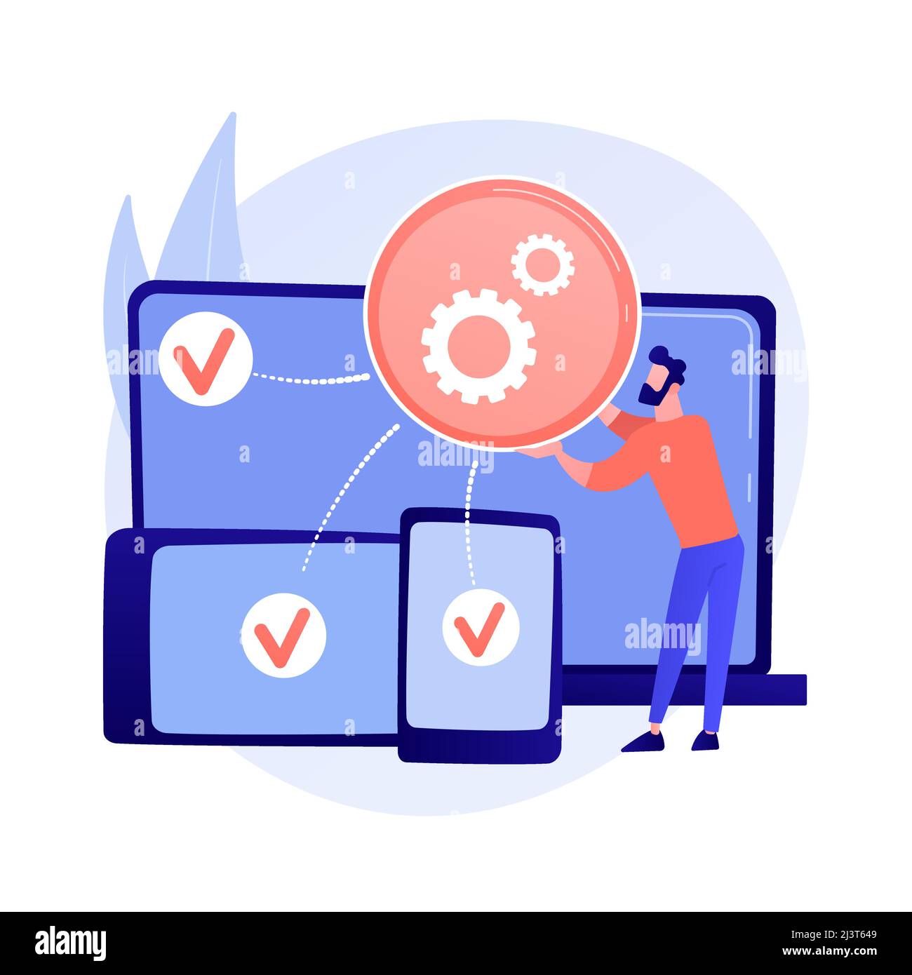 Cross Platform Development Abstract Concept Vector Illustration Cross Platform Operating