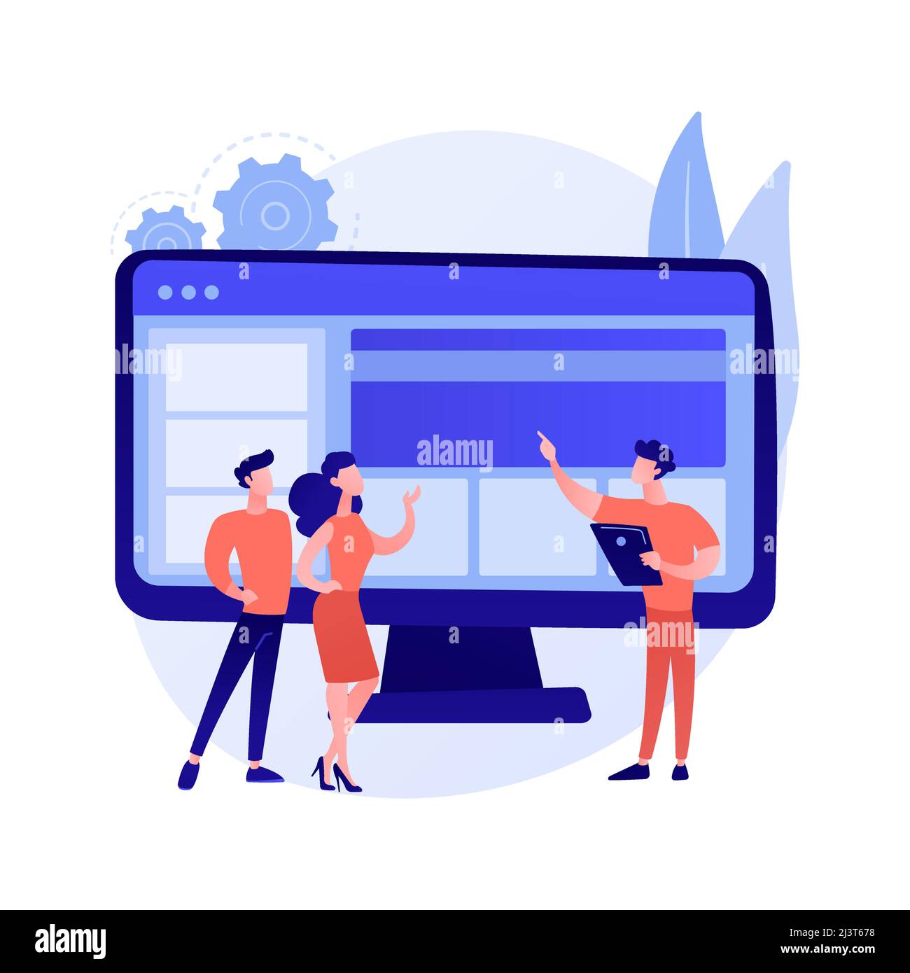 Corporate website abstract concept vector illustration. Official ...