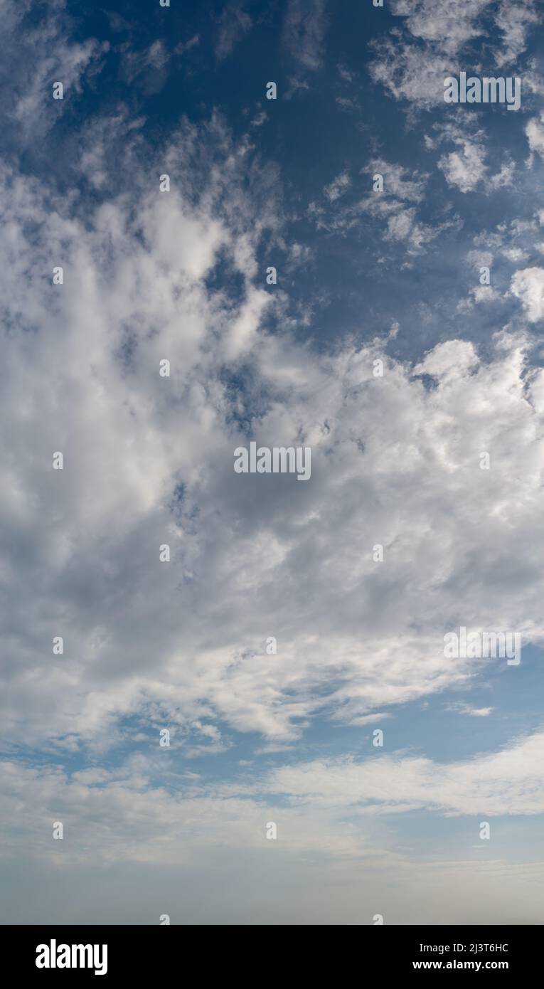 Fantastic soft thunderclouds, natural sky composition, vertical ...