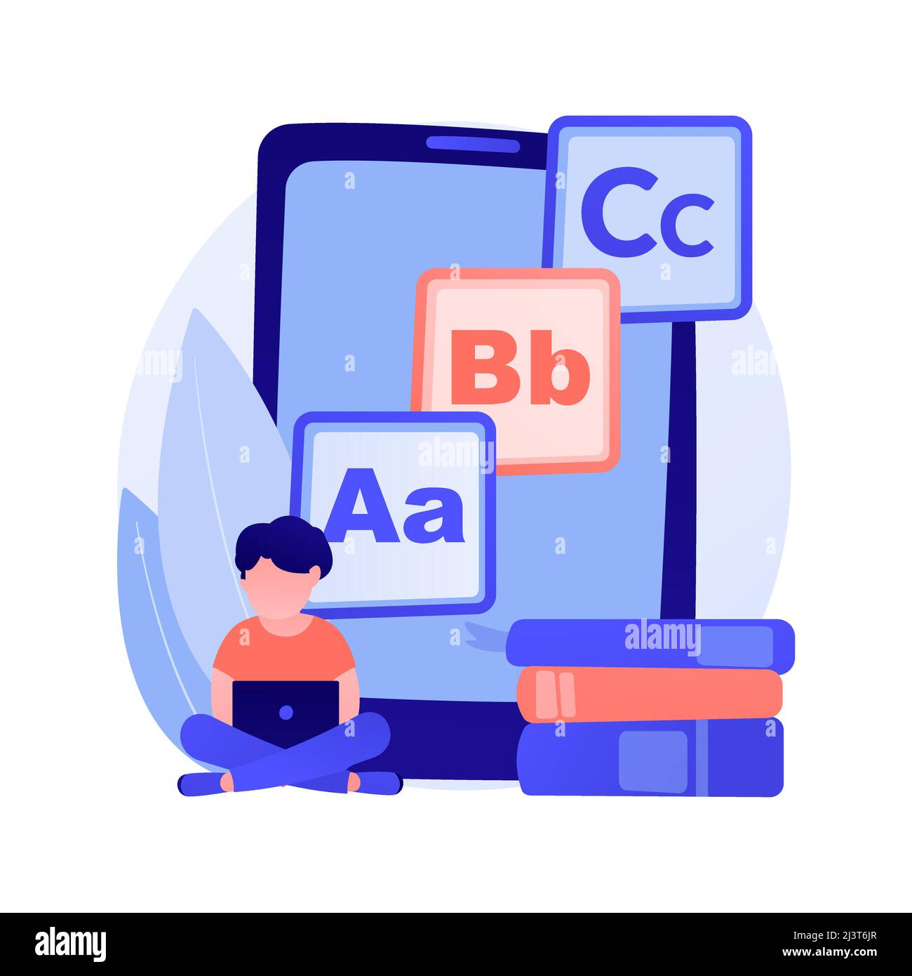 Kids digital content abstract concept vector illustration. Kids digital ...