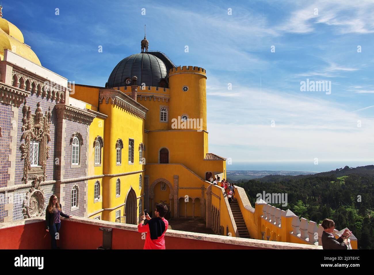 The Pena Palace in Sintra city, Portugal Stock Photo - Alamy