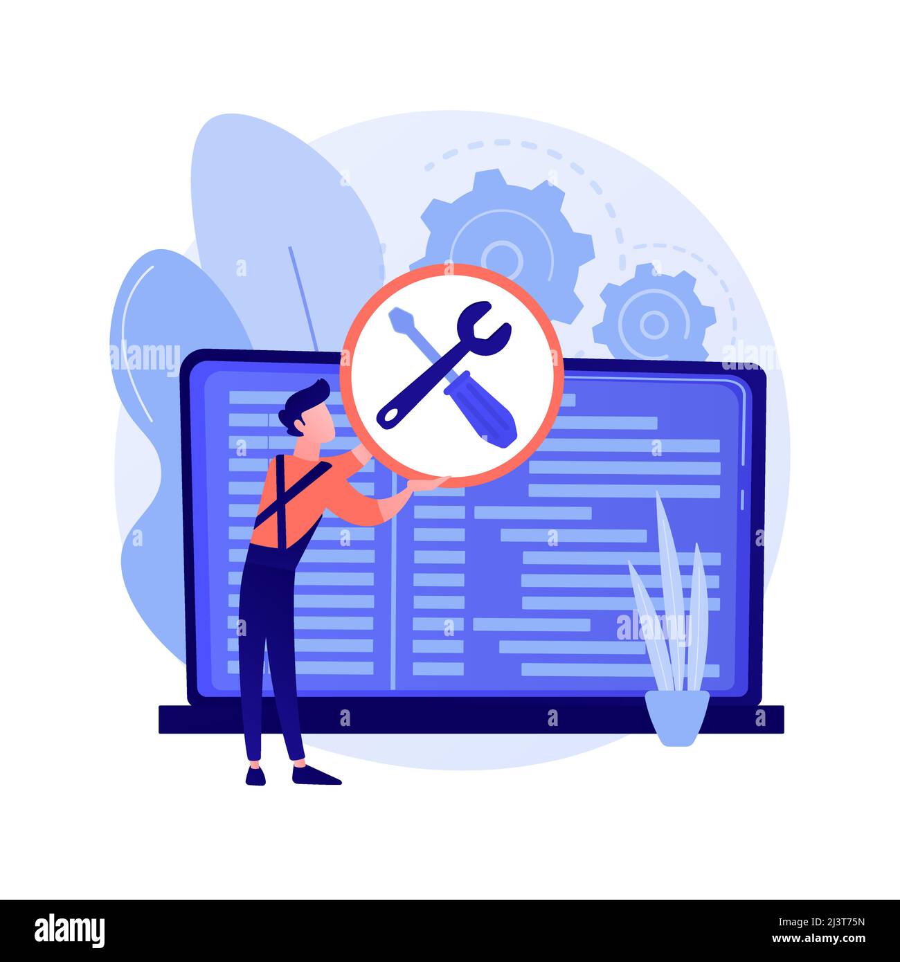 Computer service abstract concept vector illustration. Electronic ...
