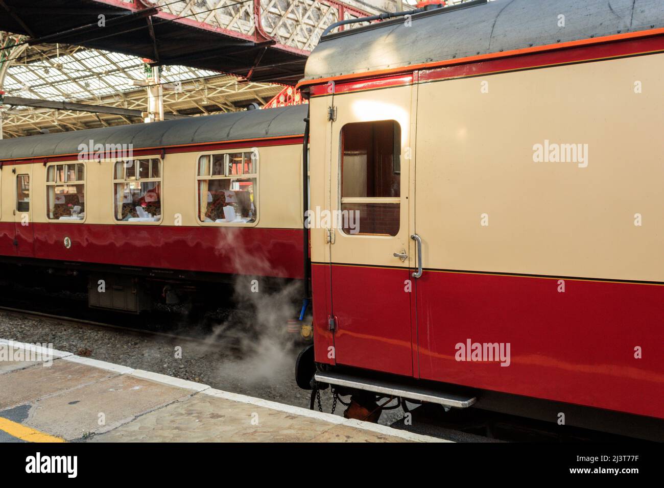 Mark 1 railway carriages. Preston railway station; Saturday 09th April ...