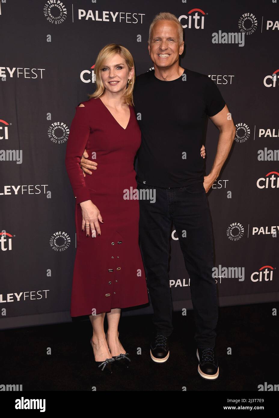 Los Angeles, USA. 09th Apr, 2022. Rhea Seehorn and Patrick Fabian ...