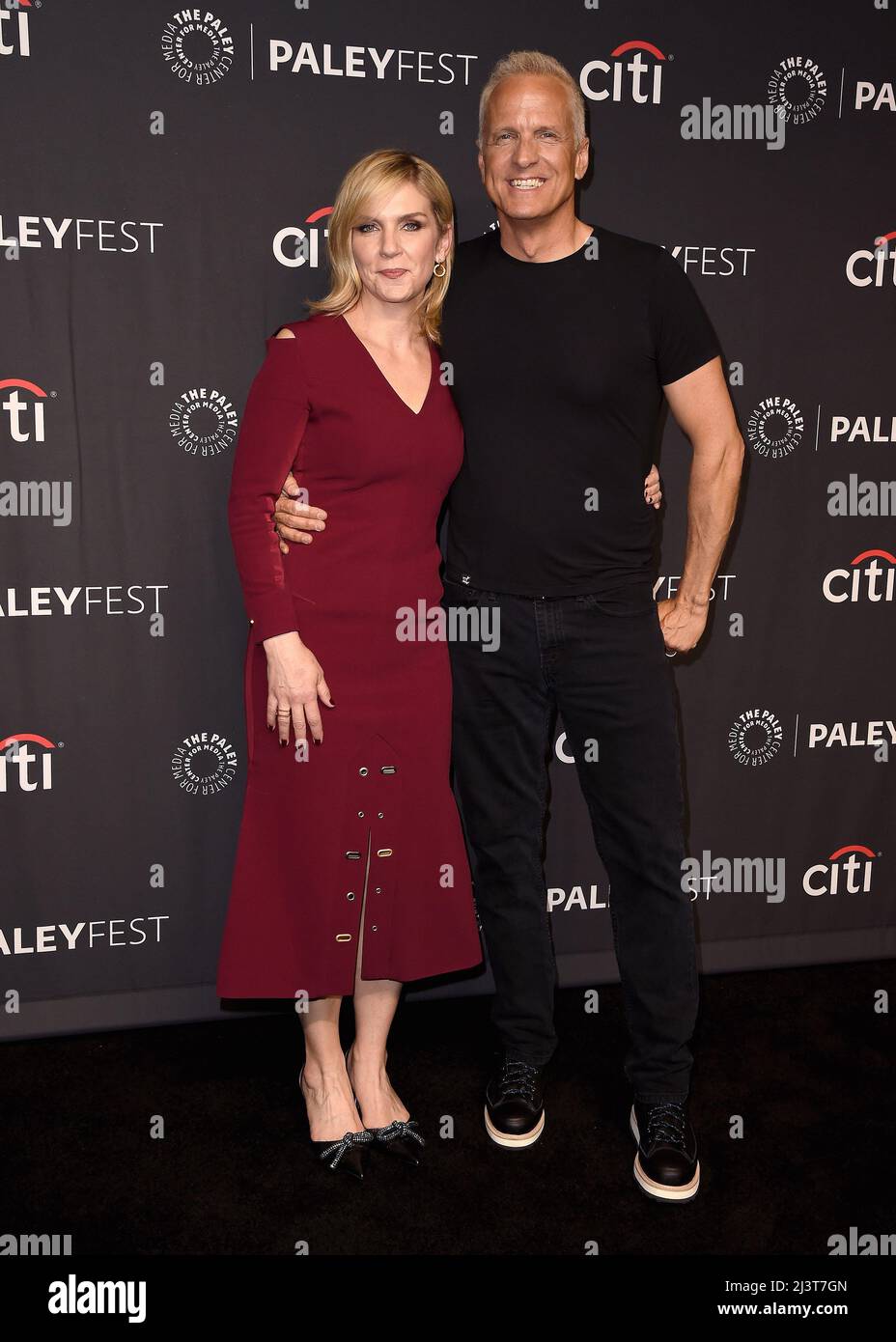 Los Angeles, USA. 09th Apr, 2022. Rhea Seehorn and Patrick Fabian ...