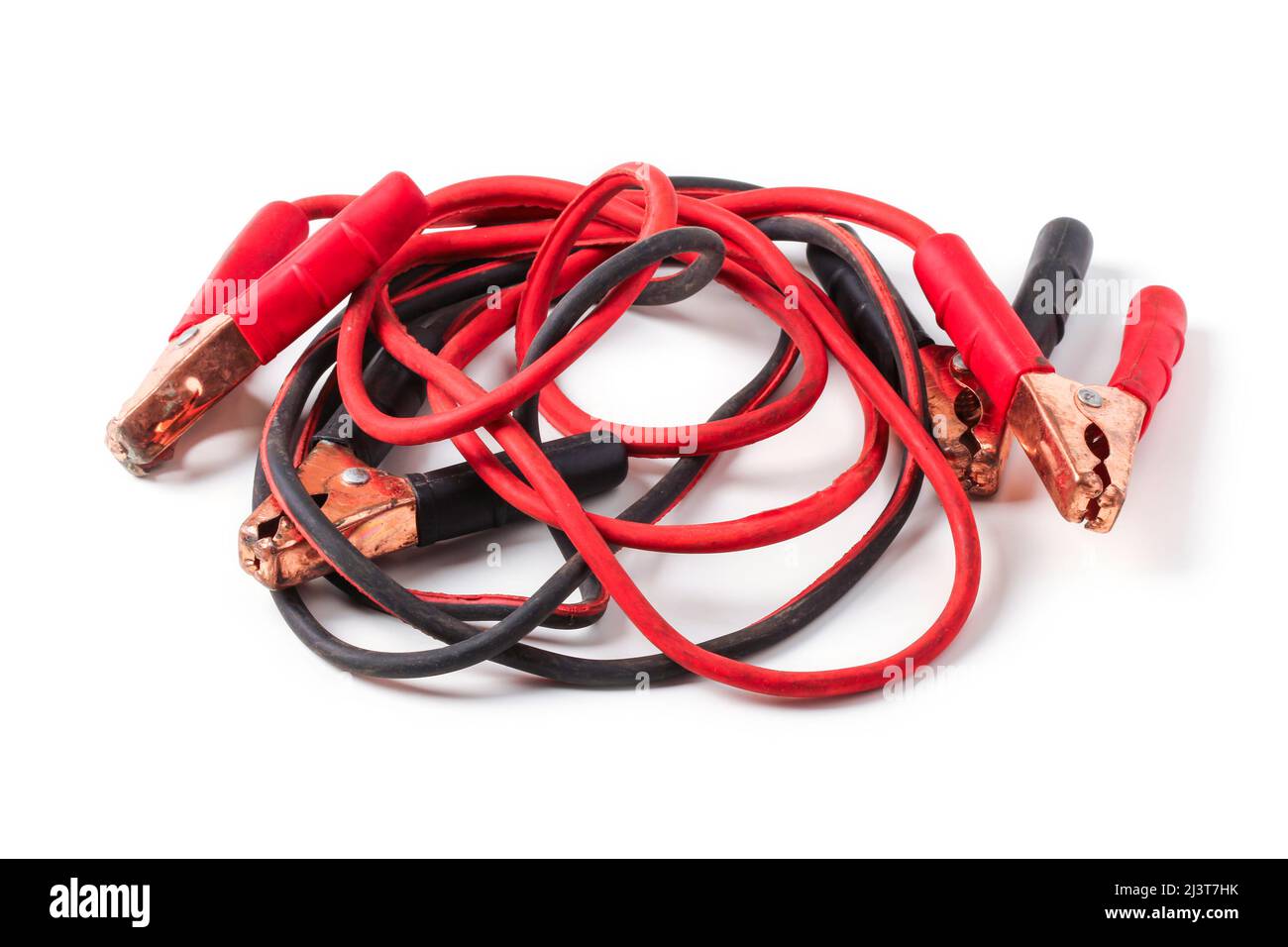 Starter wires with clips for car lighting isolated on white Stock Photo ...