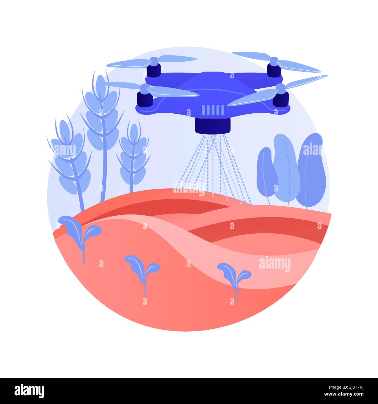 Agriculture drone use abstract concept vector illustration. Agriculture ...
