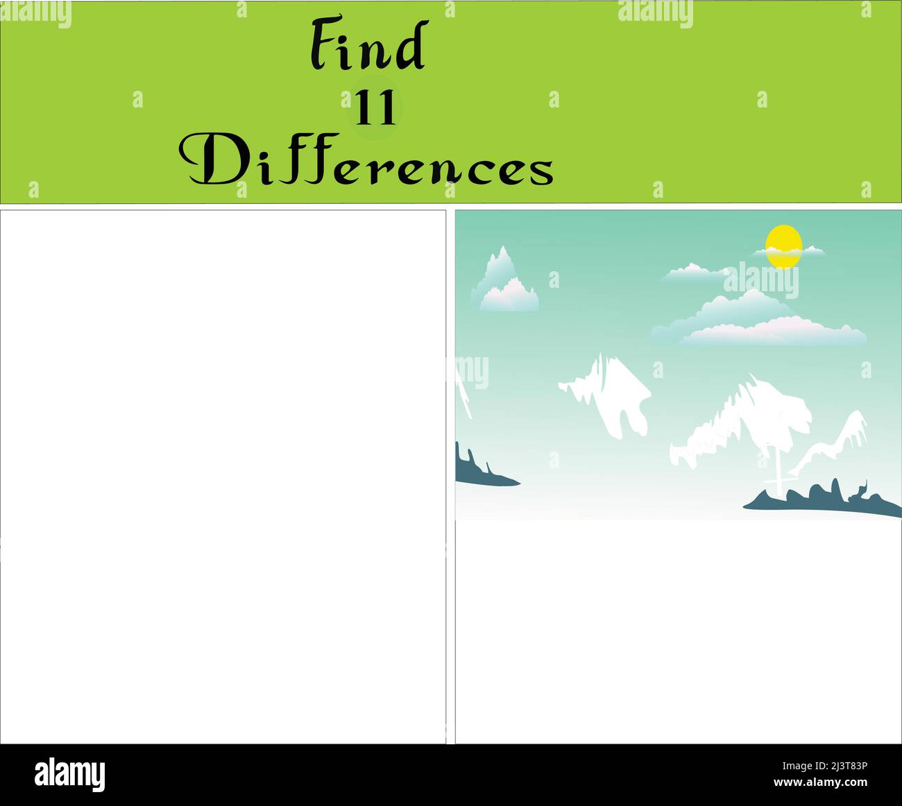 Find differences children's activity educational game vector art Stock ...