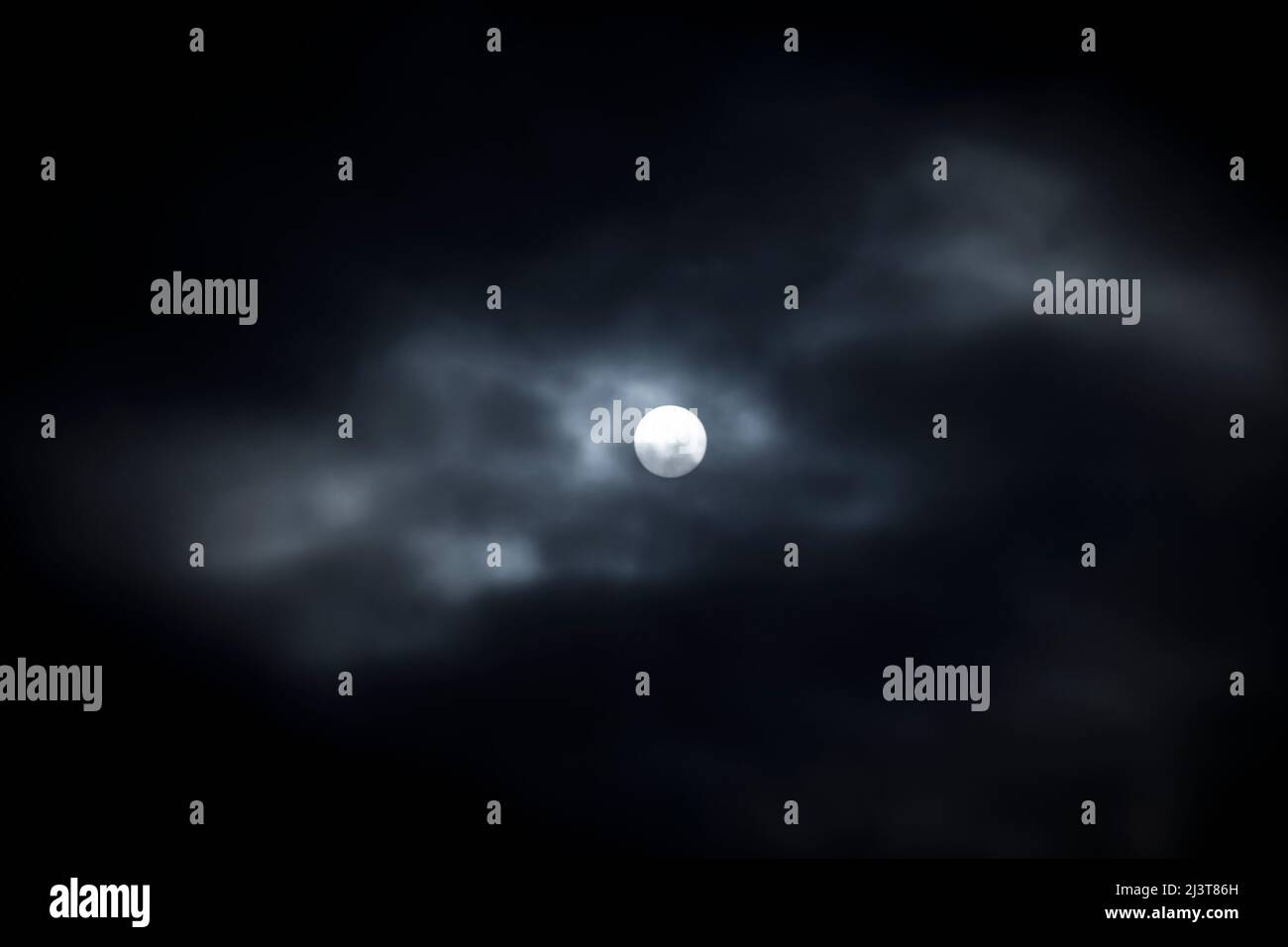 Full moon and cloud in the night sky Stock Photo - Alamy
