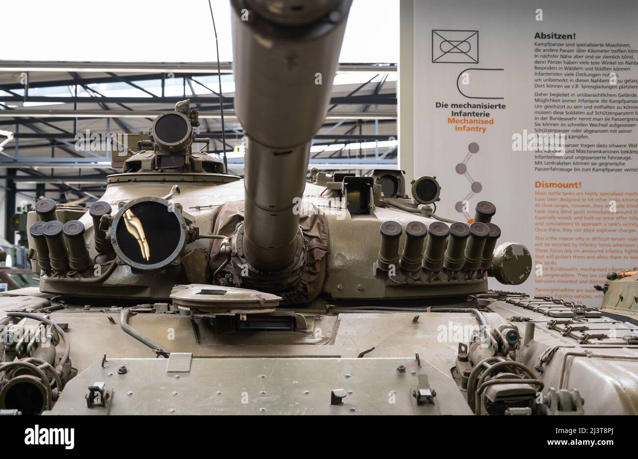 Munster, Germany. 29th Mar, 2022. An NVA medium battle tank of the type ...