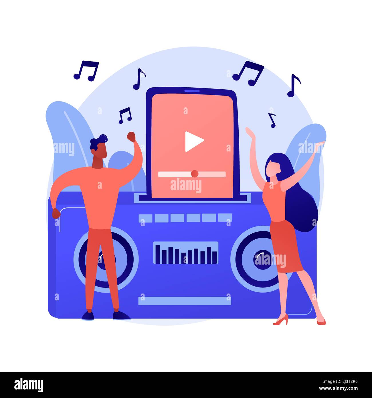 Docking station abstract concept vector illustration. Audio docking ...