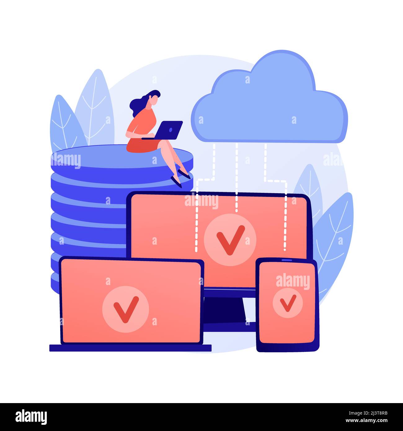 Saas Technology Abstract Concept Vector Illustration Software As A Service Cloud Computing