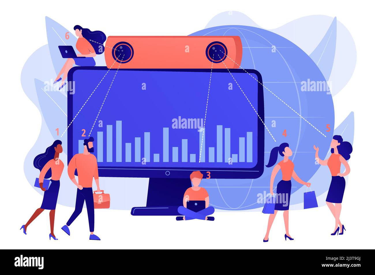 Electronic device for measuring number passageway people. People ...