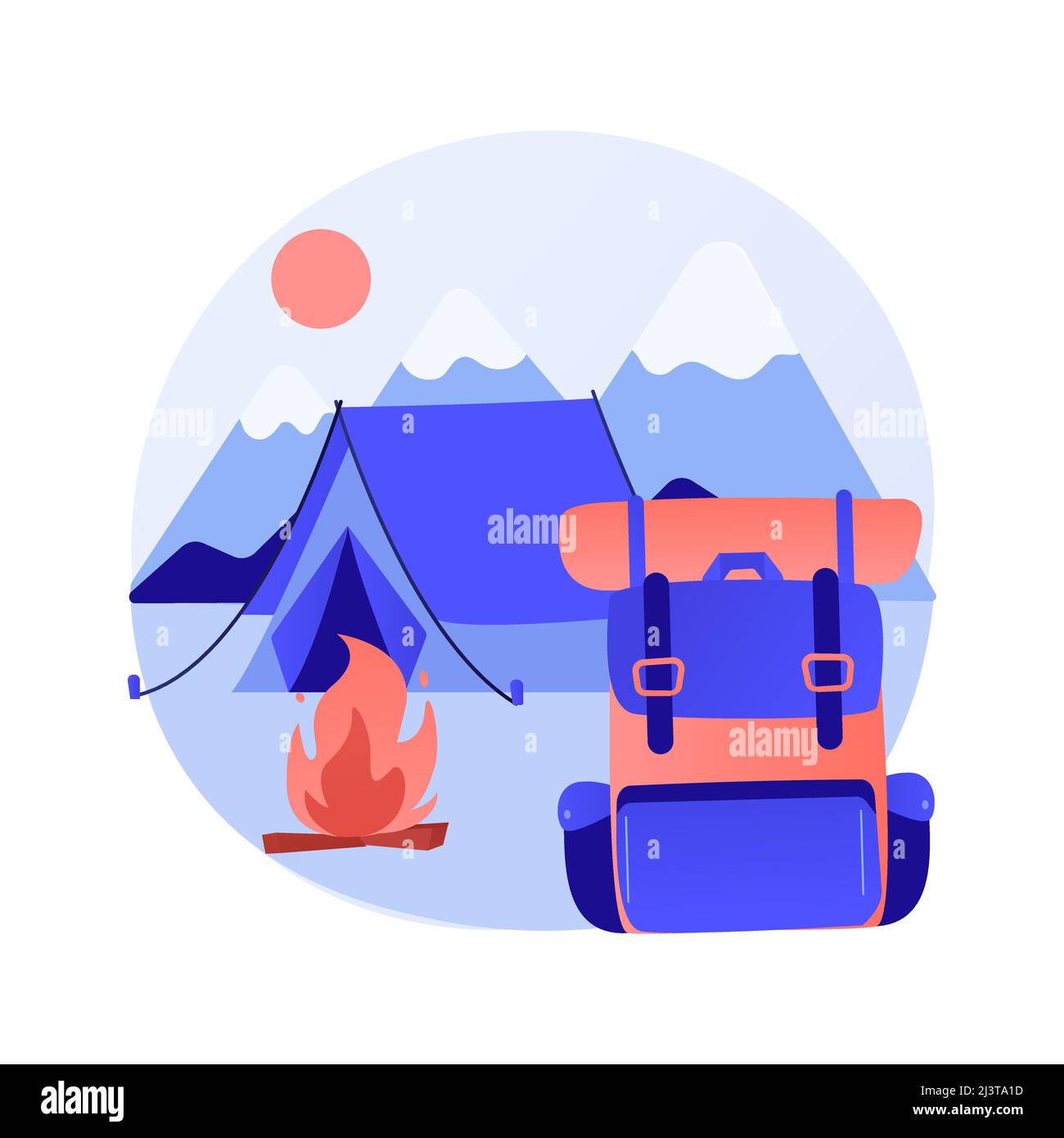 Summer camp abstract concept vector illustration. Sleepaway camp ...