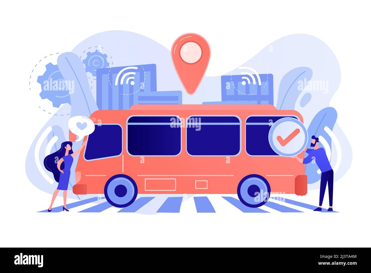 Passengers like and approve autonomos robotic driverless bus ...