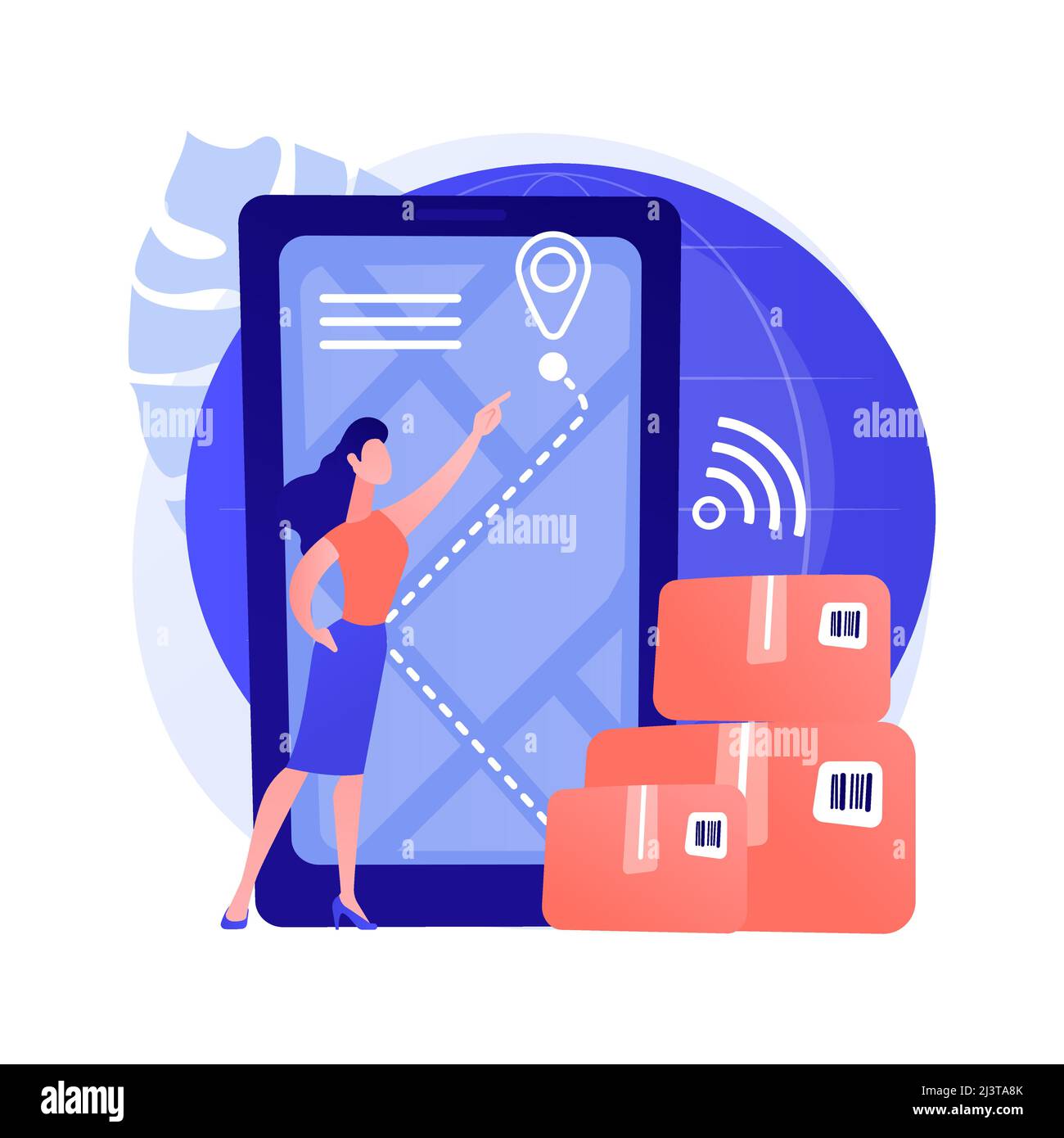 Smart delivery tracking abstract concept vector illustration. Track ...