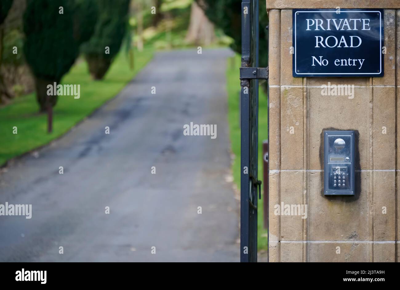 Private road sign in rural countryside at estate entrance Stock Photo ...