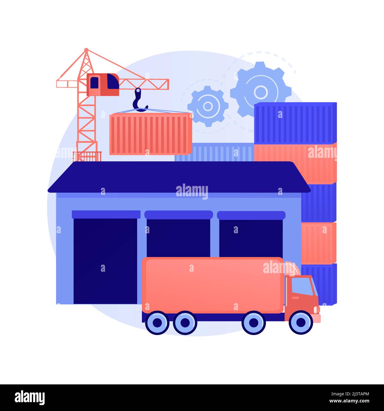 Logistics hub abstract concept vector illustration. Global logistics ...