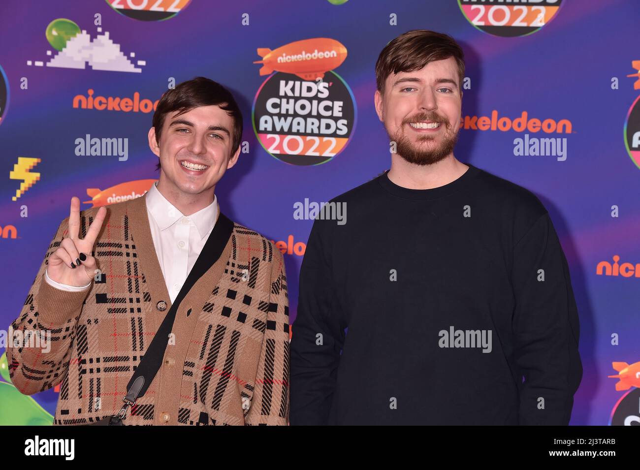 Santa Monica, Ca. 9th Apr, 2022. Chris Tyson and MrBeast at the 2022 ...