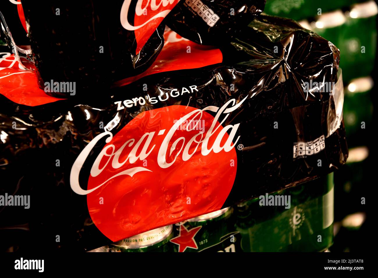 Copenhagen/Denmark 02..September 2018.. Coca cola zero sugar ons ale in ...