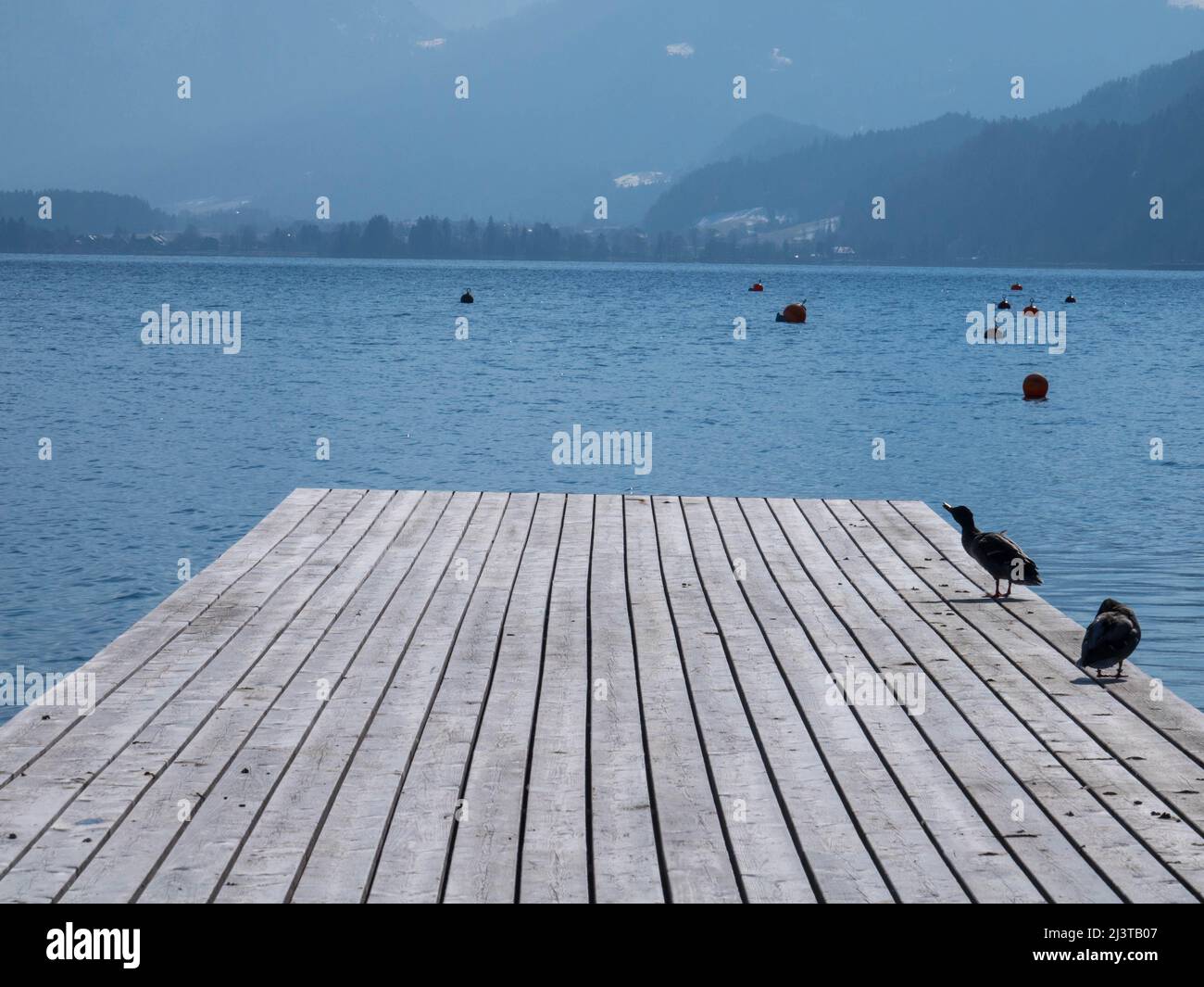 Lake jetty attersee hi-res stock photography and images - Alamy